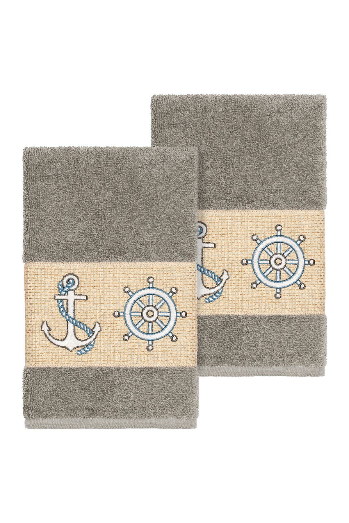 Easton Embellished Hand Towel - Set of 2 - Dark Grey | Nordstromrack
