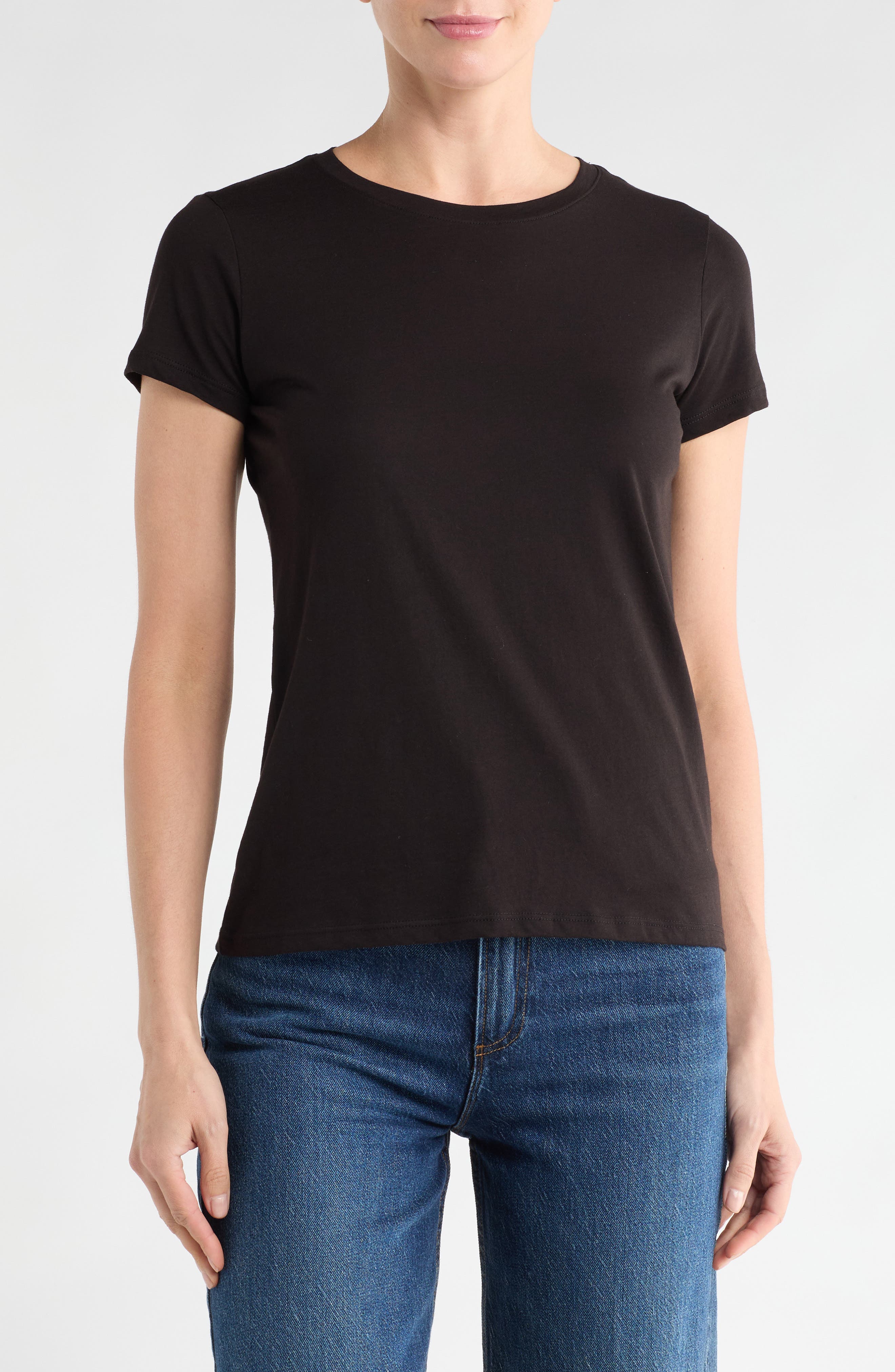 Crewneck Pima Cotton T-Shirt (Women) | Nordstromrack