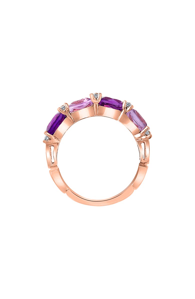 EFFY 14K Rose Gold Diamond & Cushion Cut Amethyst Ring | Nordstromrack