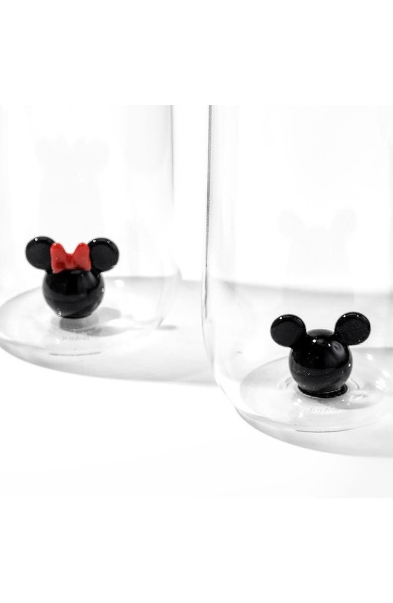 JoyJolt x Disney Mickey & Minnie 3D Icon Set of 2 Drink Glasses ...