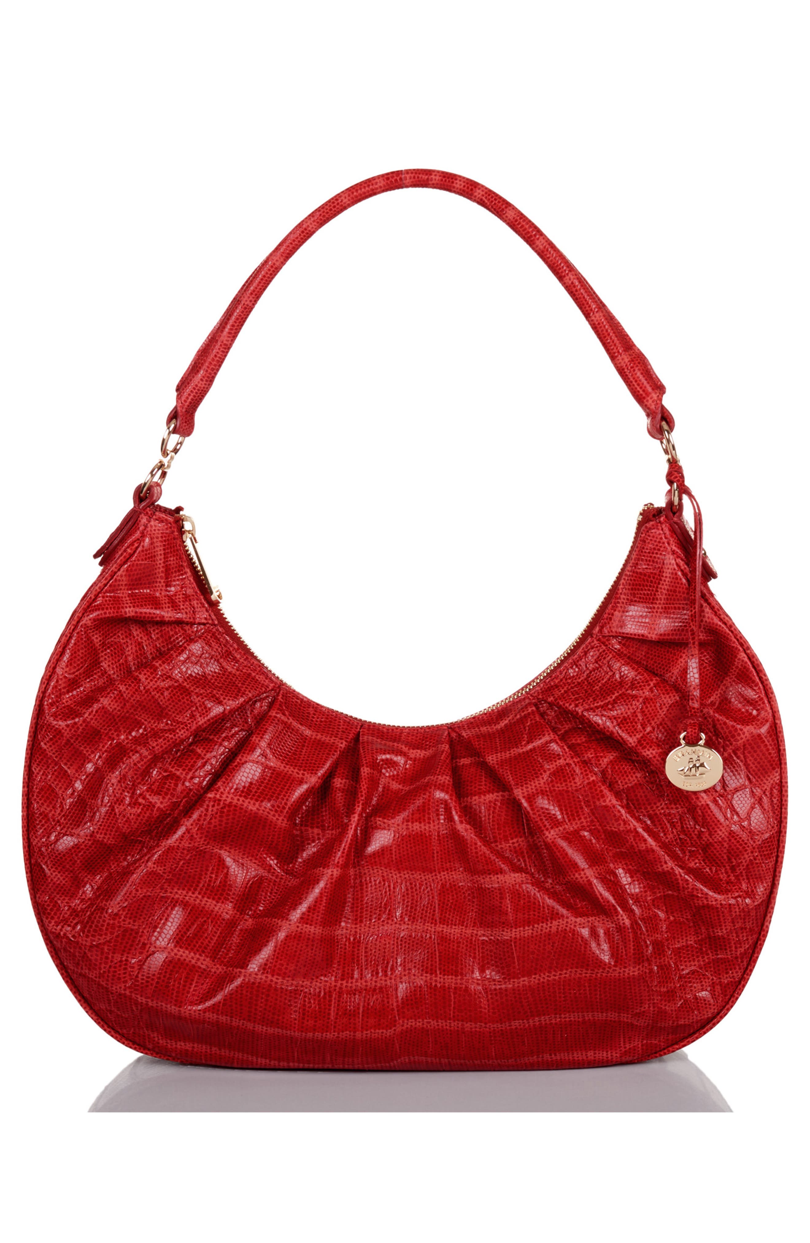 Brahmin Bekka Croc Embossed Leather Shoulder Bag | Nordstrom