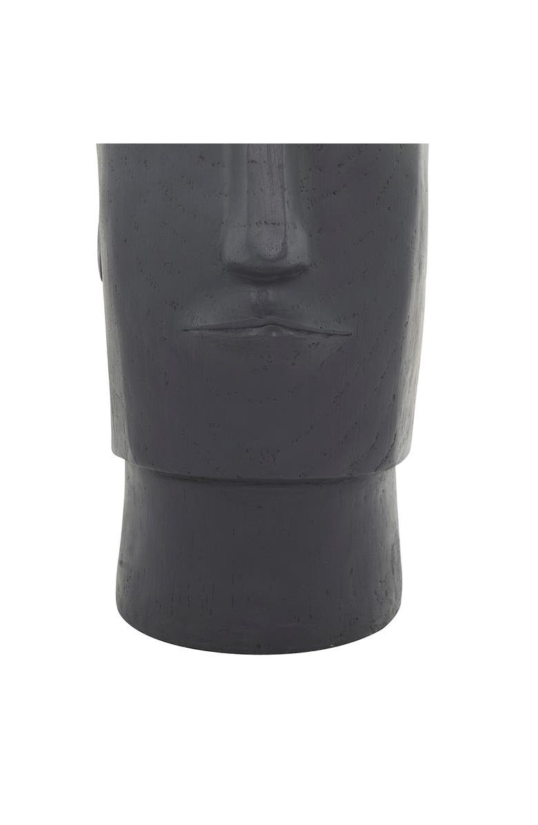 Novogratz Dark Gray Magnesium Oxide Indoor & Outdoor Easter Island Head ...