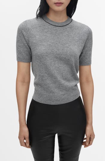 MANGO Short Sleeve Wool Sweater | Nordstrom