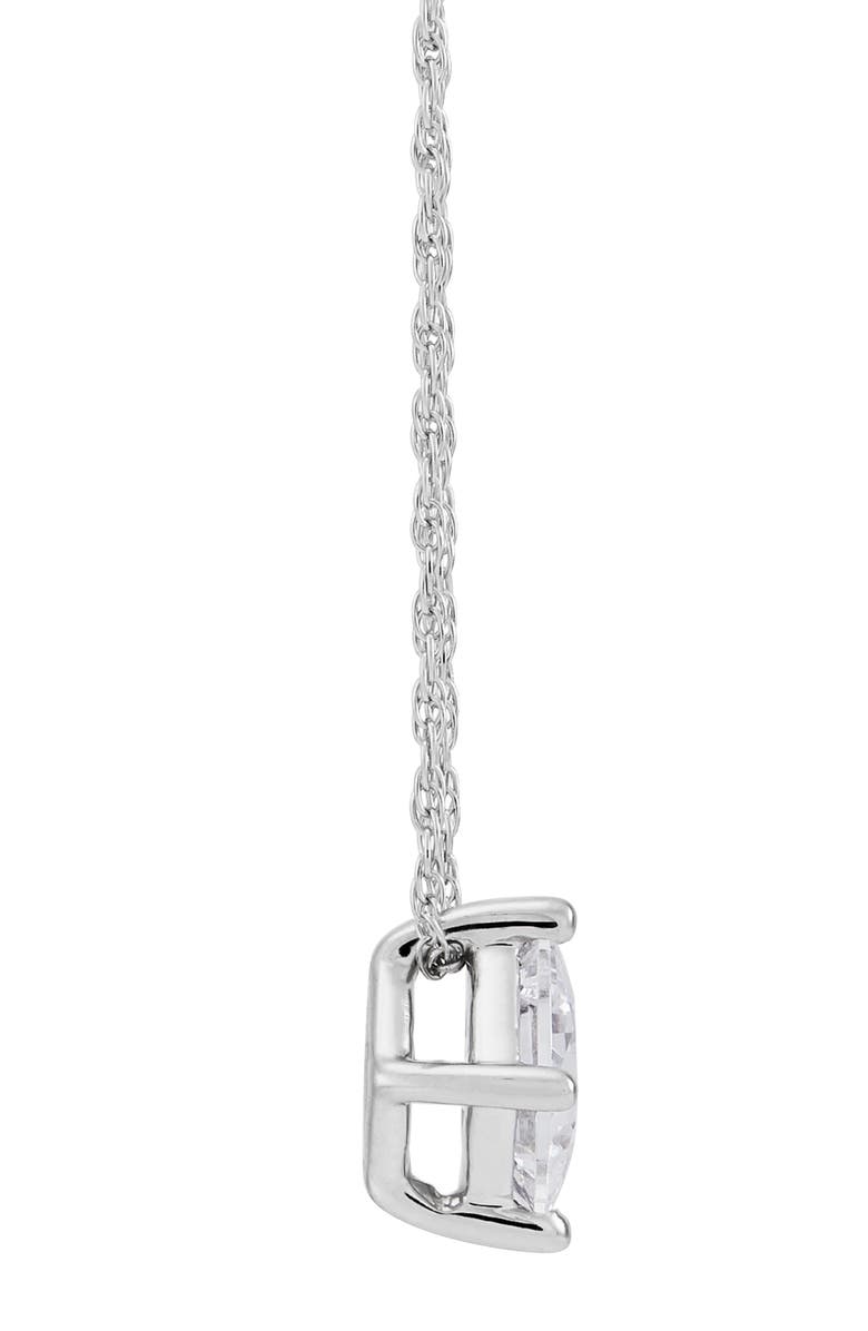Frankie & Zoe 14K White Gold Princess Cut Lab Grown Diamond Pendant ...