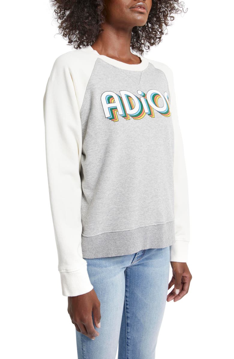 MOTHER 'The Square' Destroyed Graphic Pullover Sweatshirt | Nordstromrack