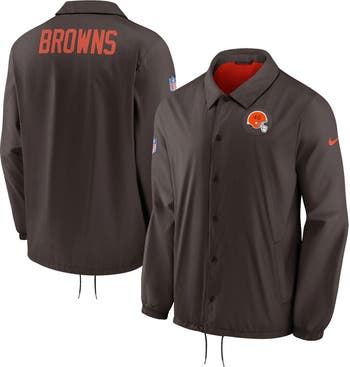 Nike Men's Nike Brown Cleveland Browns Sideline Coaches Performance ...