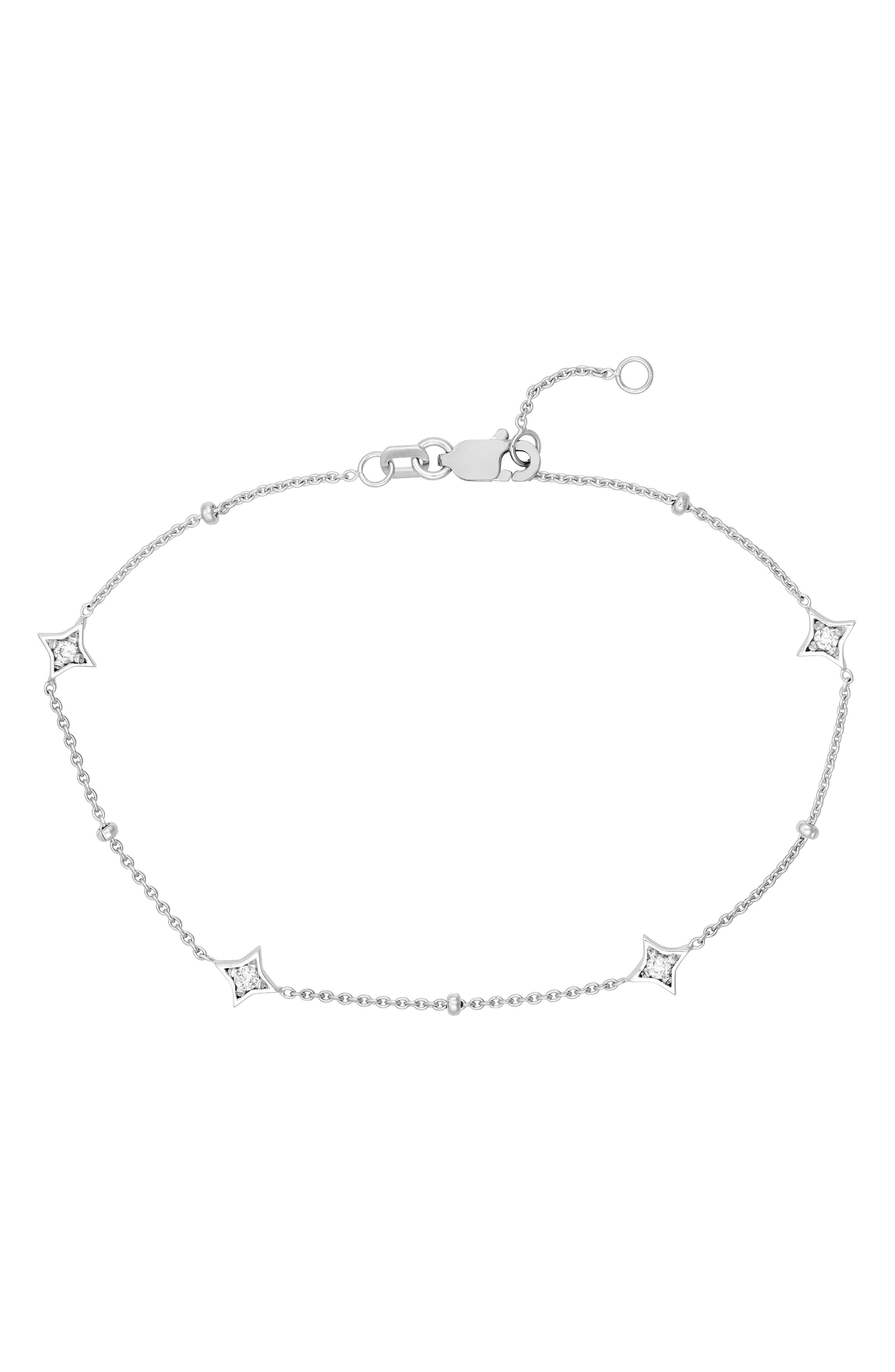 HAWLEY ST 14K Gold Diamond Star Chain Bracelet | Nordstromrack