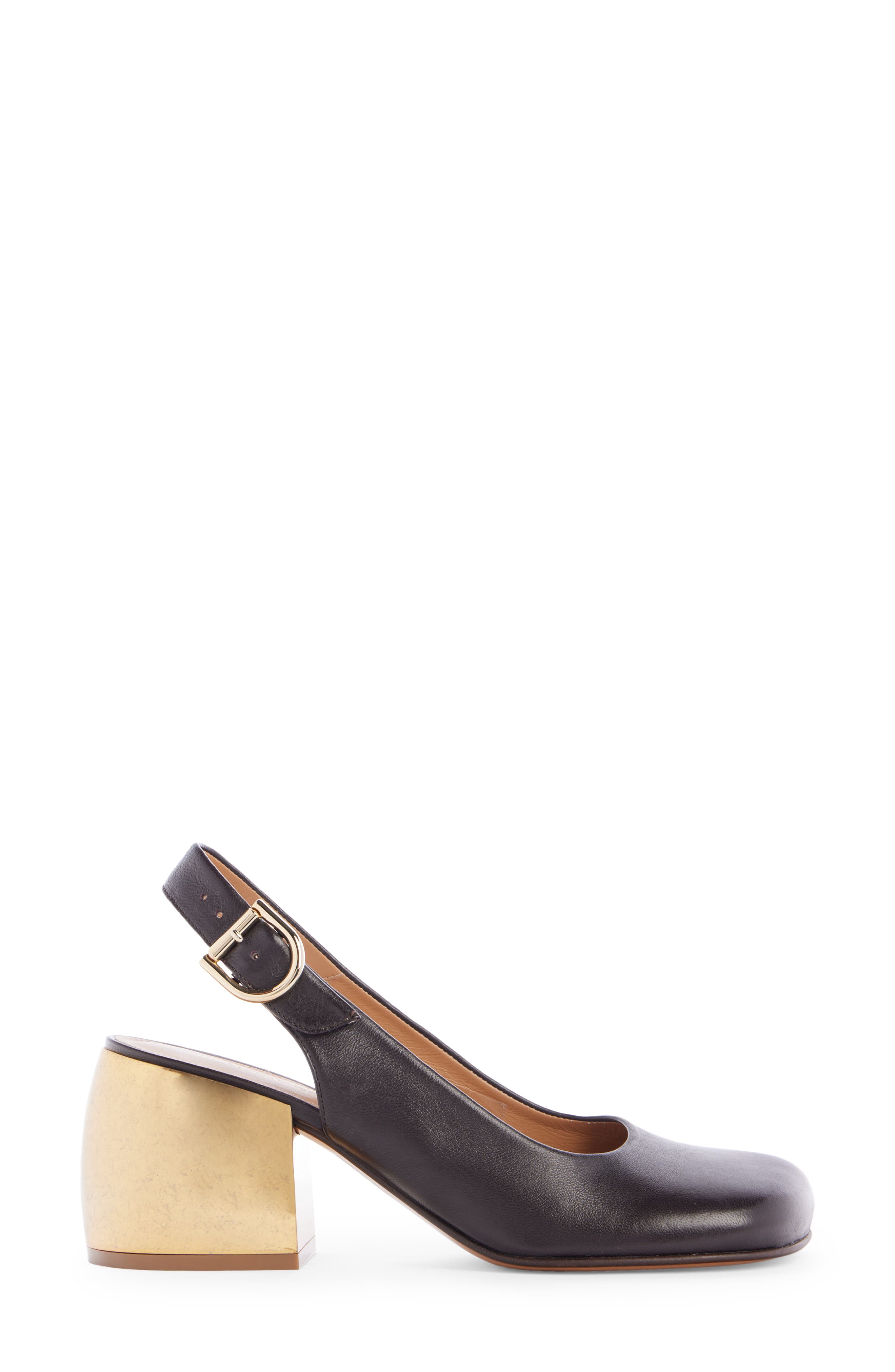 Dries Van Noten Rounded Square Toe Slingback Pump (Women) | Nordstromrack