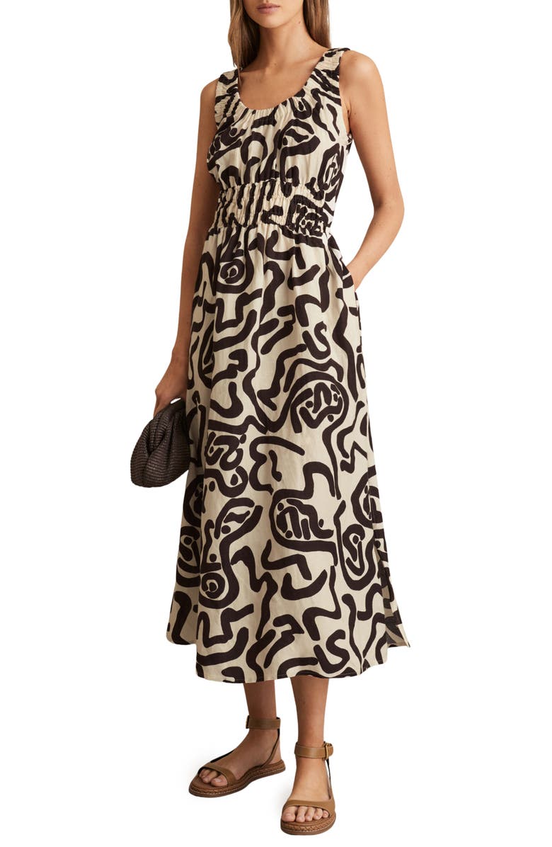 Reiss Akari Linen Blend Maxi Sundress | Nordstrom