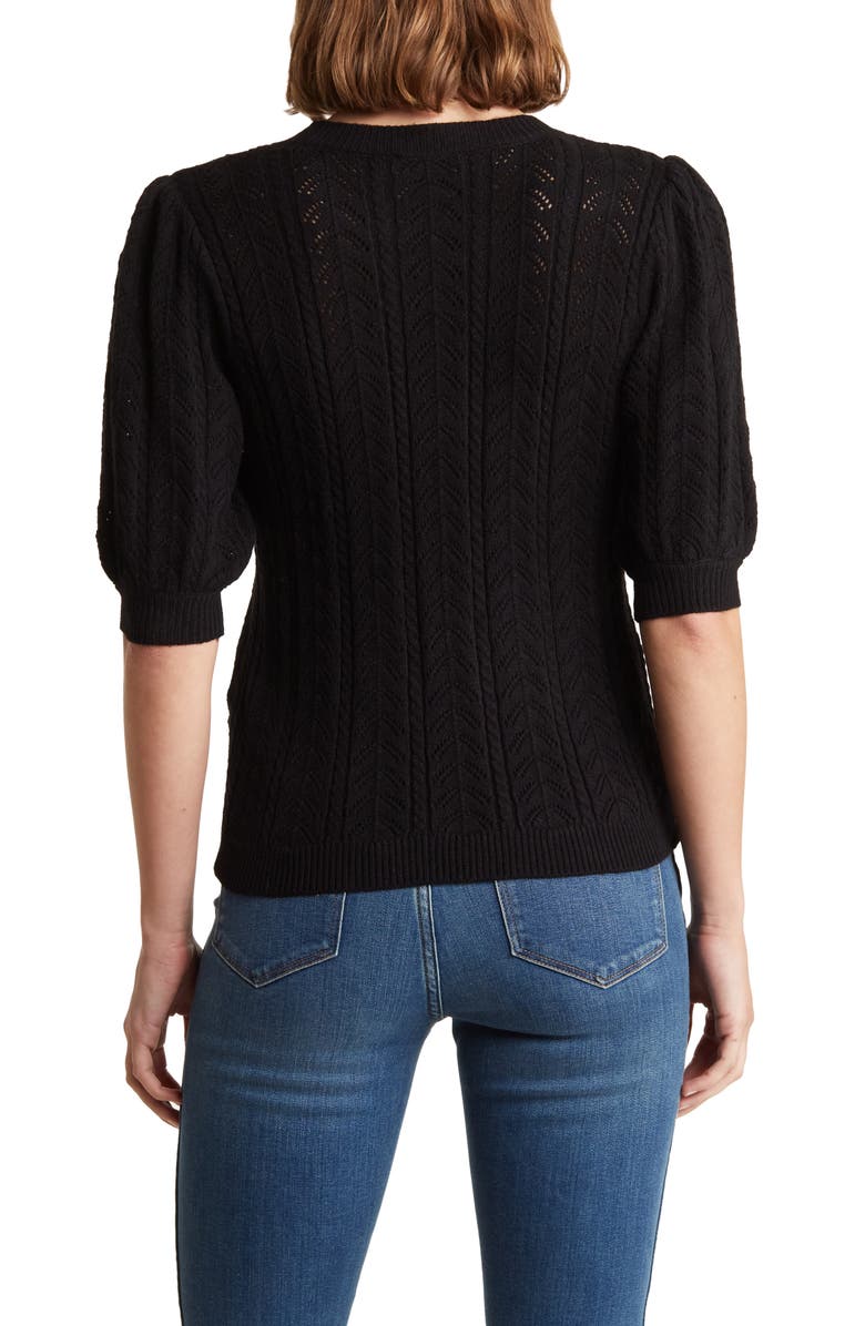 T Tahari Balloon Sleeve Pointelle Sweater | Nordstromrack
