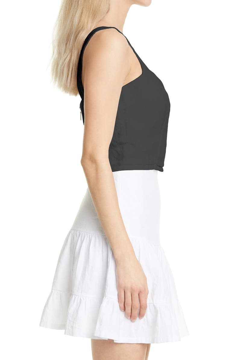 Nicole Miller Solid Linen Crop Tank | Nordstromrack
