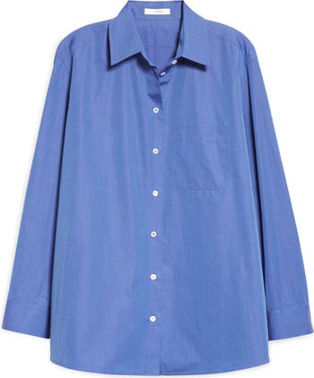 The Row Mario Button-Up Woven Cotton Shirt | Nordstrom