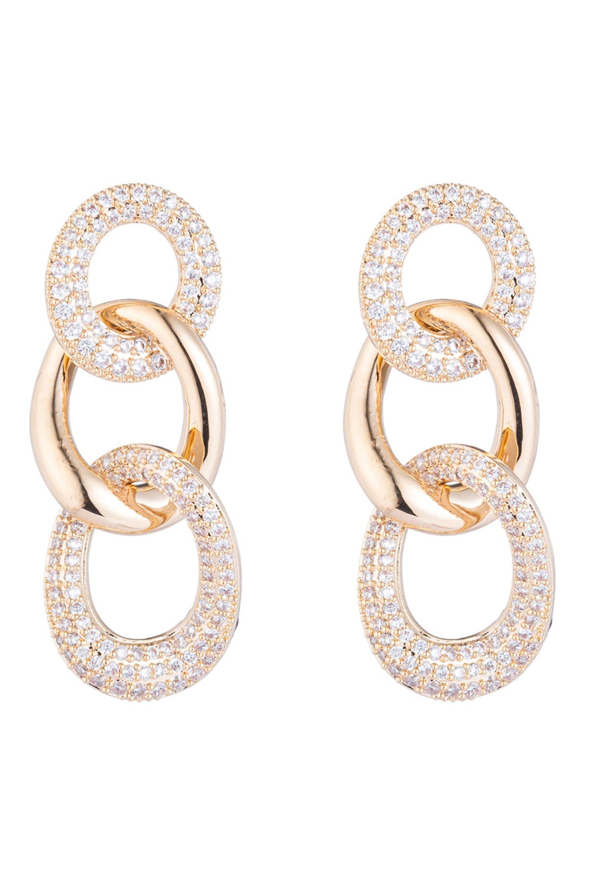 EYE CANDY LOS ANGELES Chain Link CZ Crysal Drop Earrings | Nordstromrack