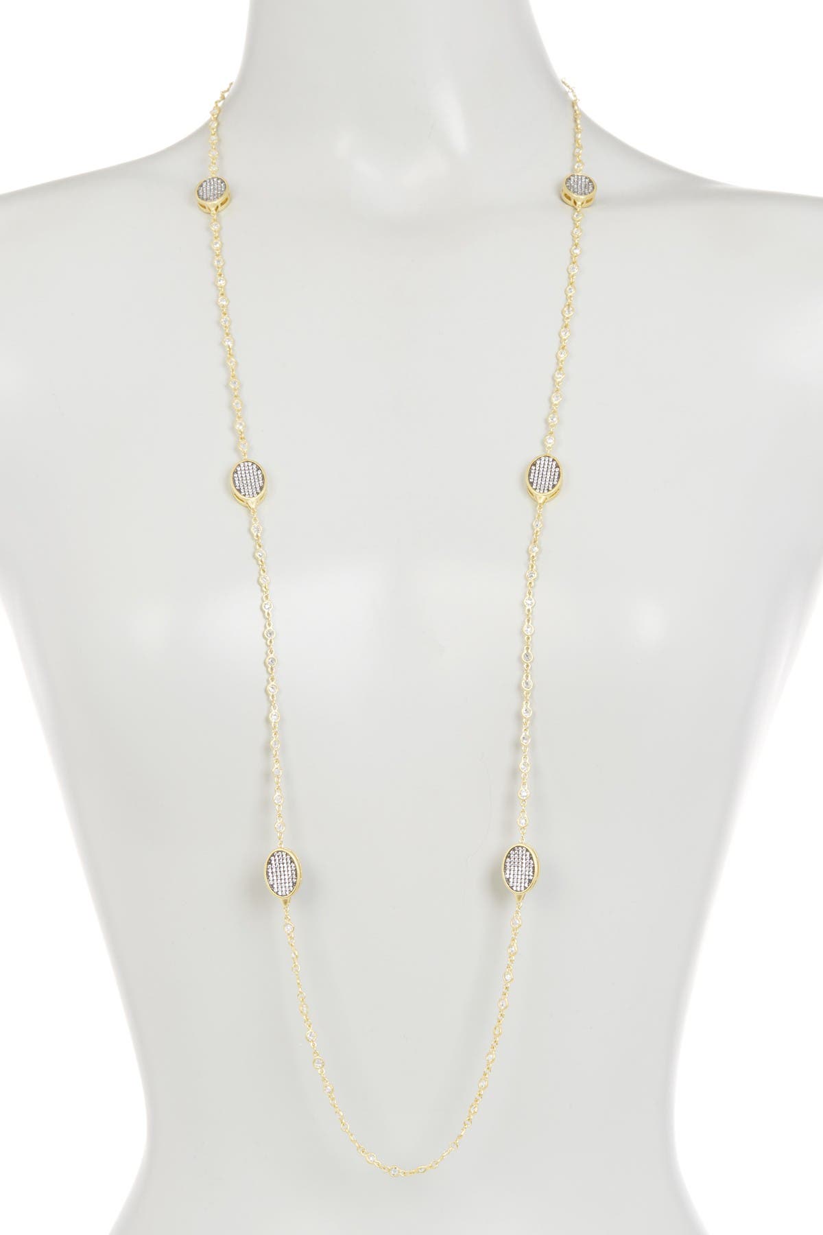 FREIDA ROTHMAN 14K Gold Plated Sterling Silver CZ Contemporary Deco ...
