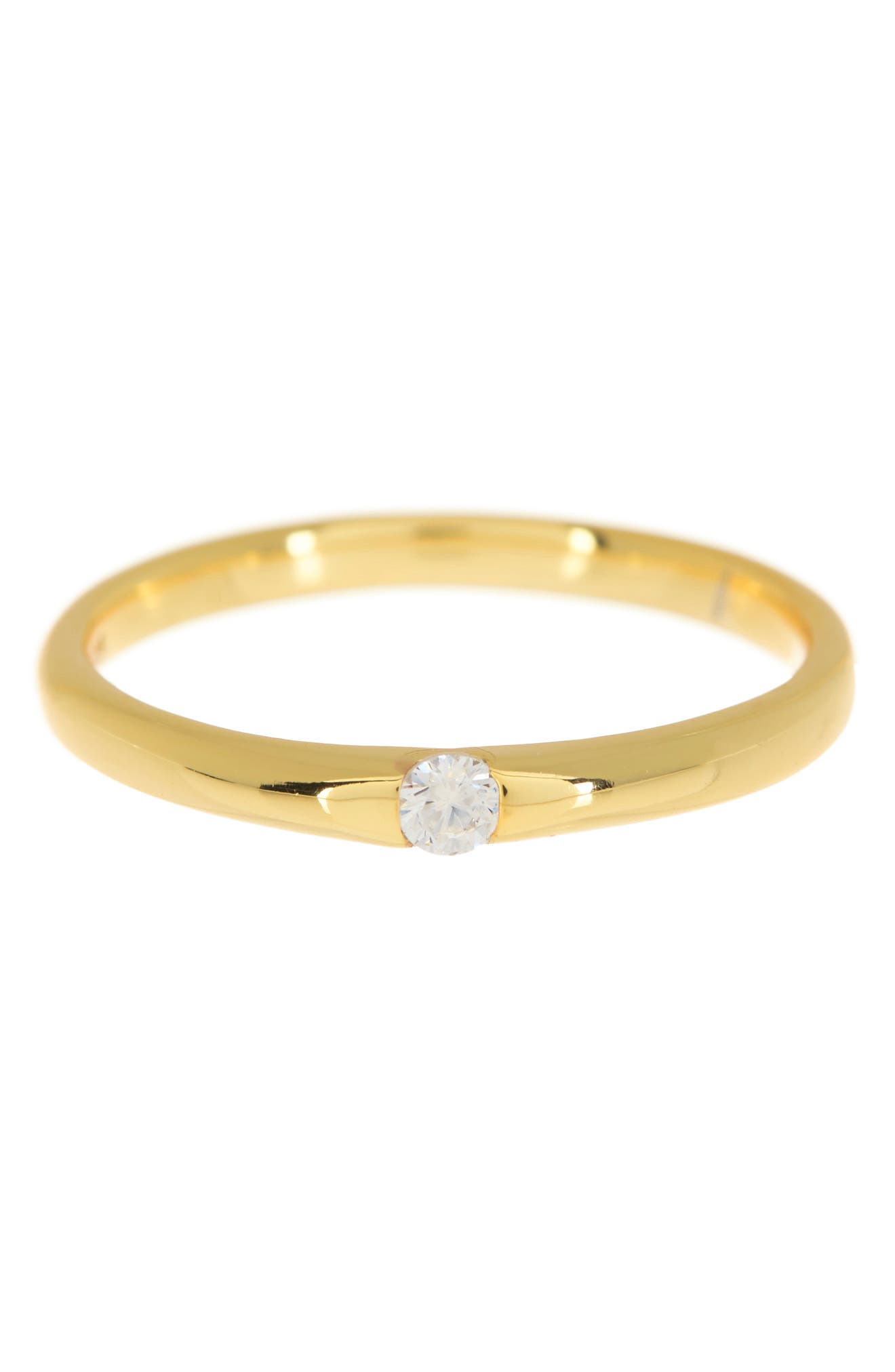 Argento Vivo Sterling Silver Single Stone Band Ring | Nordstromrack