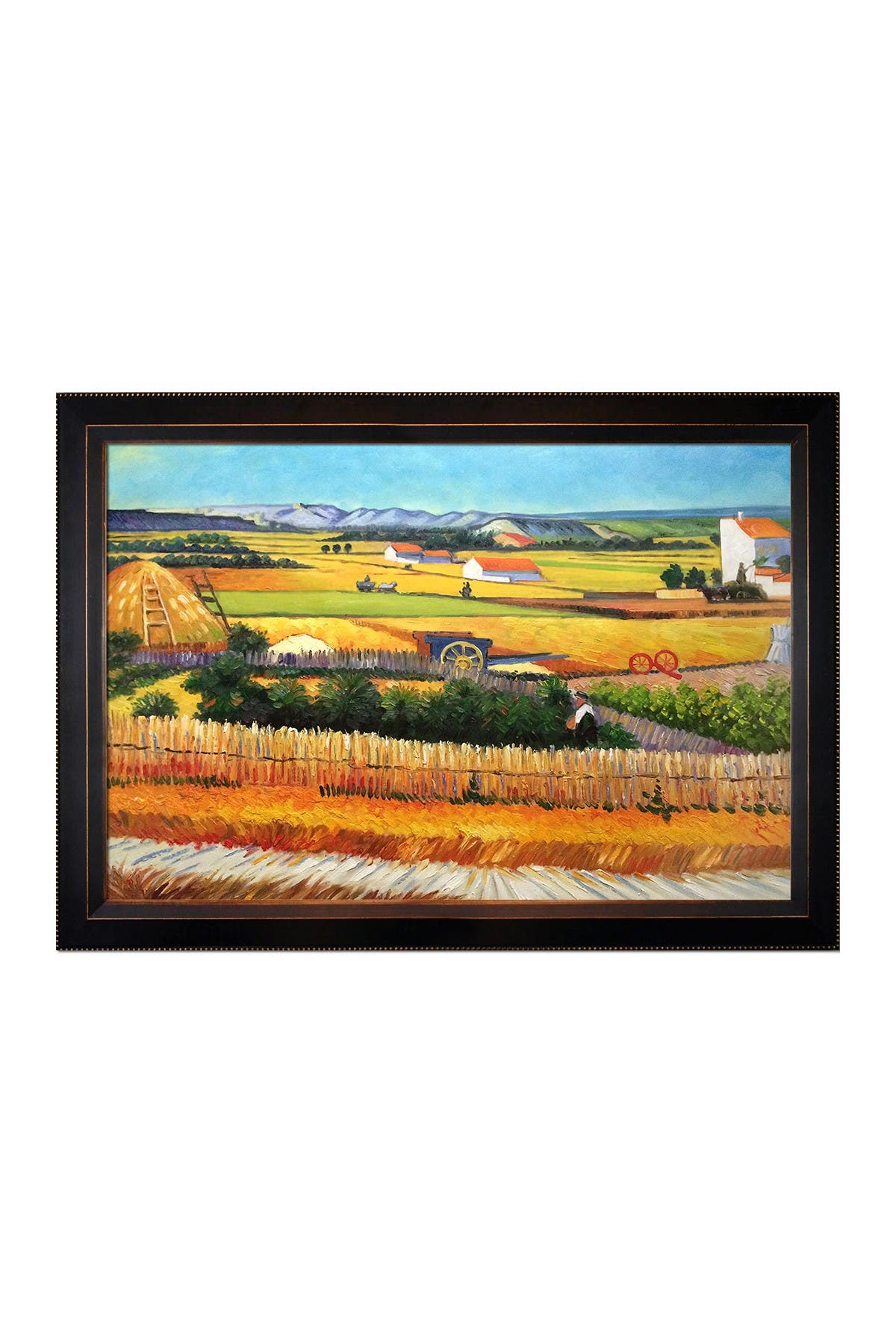 OVERSTOCK ART Vincent Van Gogh The Harvest Framed Canvas Wall Art ...