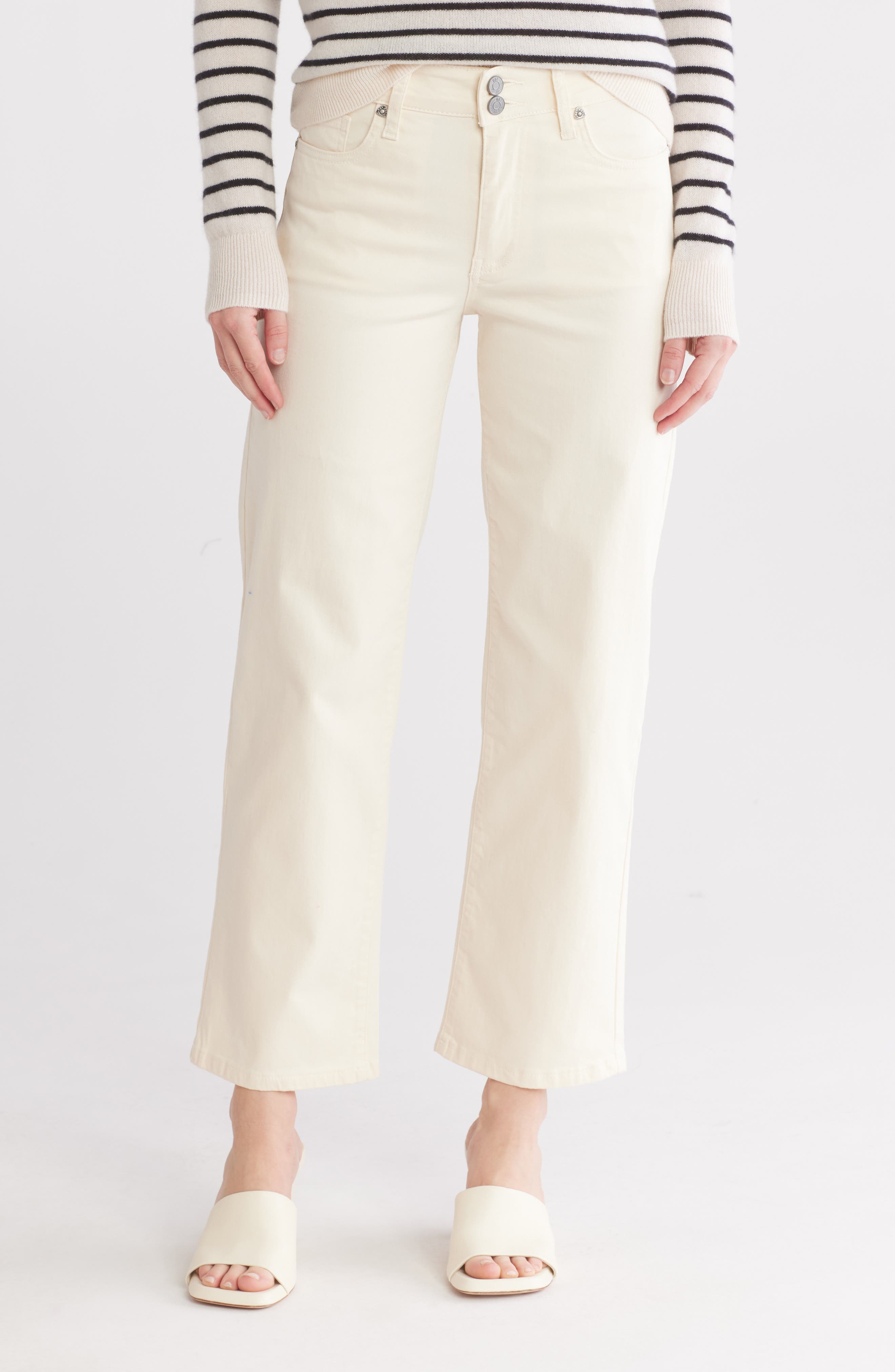 KUT from the Kloth Lucy High Waist Double Button Wide Leg Jeans ...