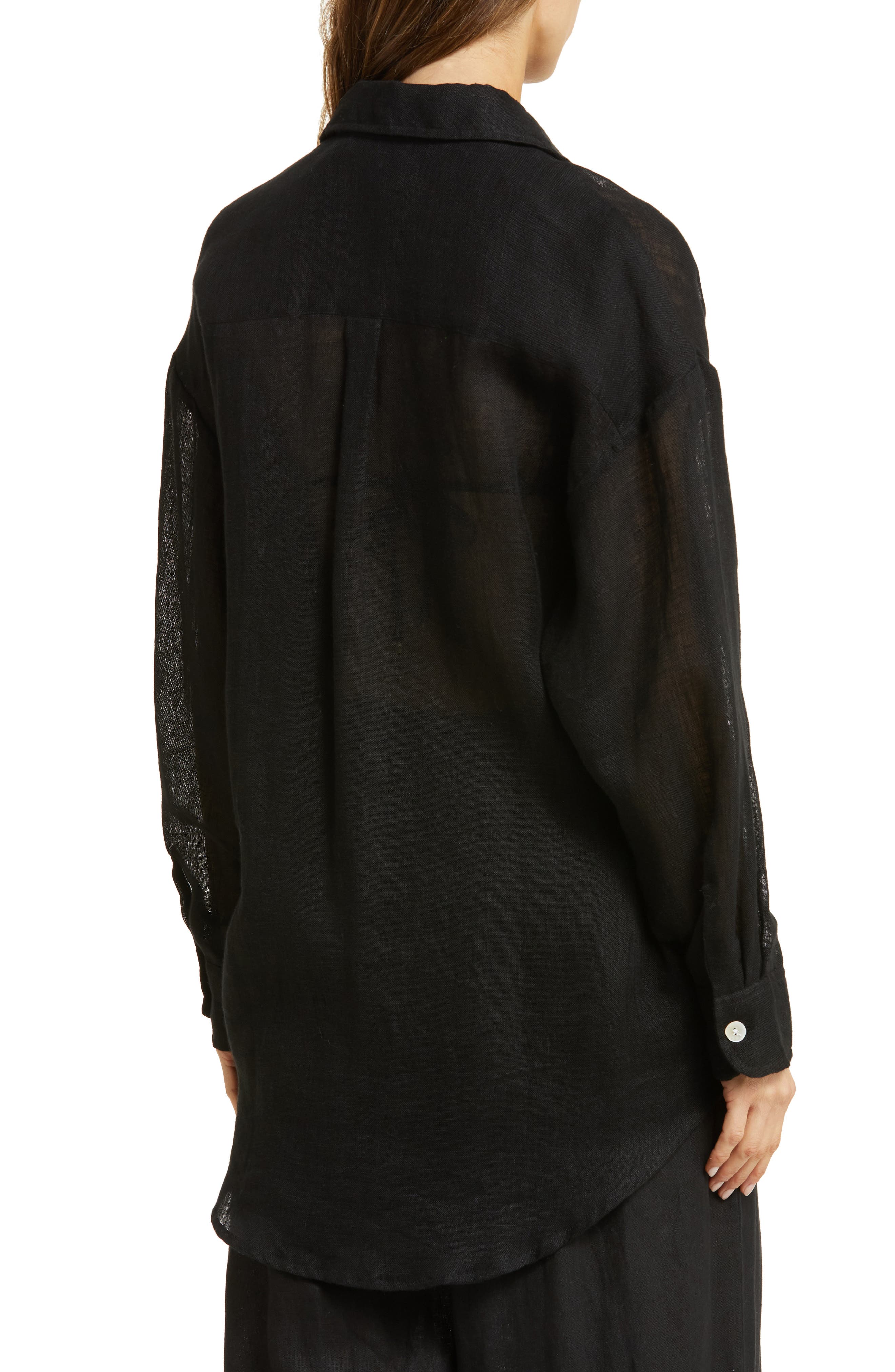 Vitamin A® Playa Oversize Linen Cover-Up Shirt | Nordstrom