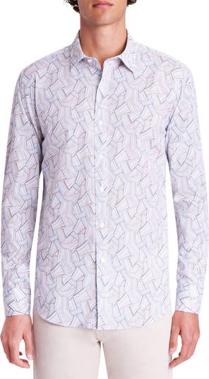 Bugatchi Shaped Fit Stretch Cotton Button-Up Shirt | Nordstromrack