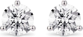 2 Carat Lab Grown Diamond Solitaire Stud Earrings