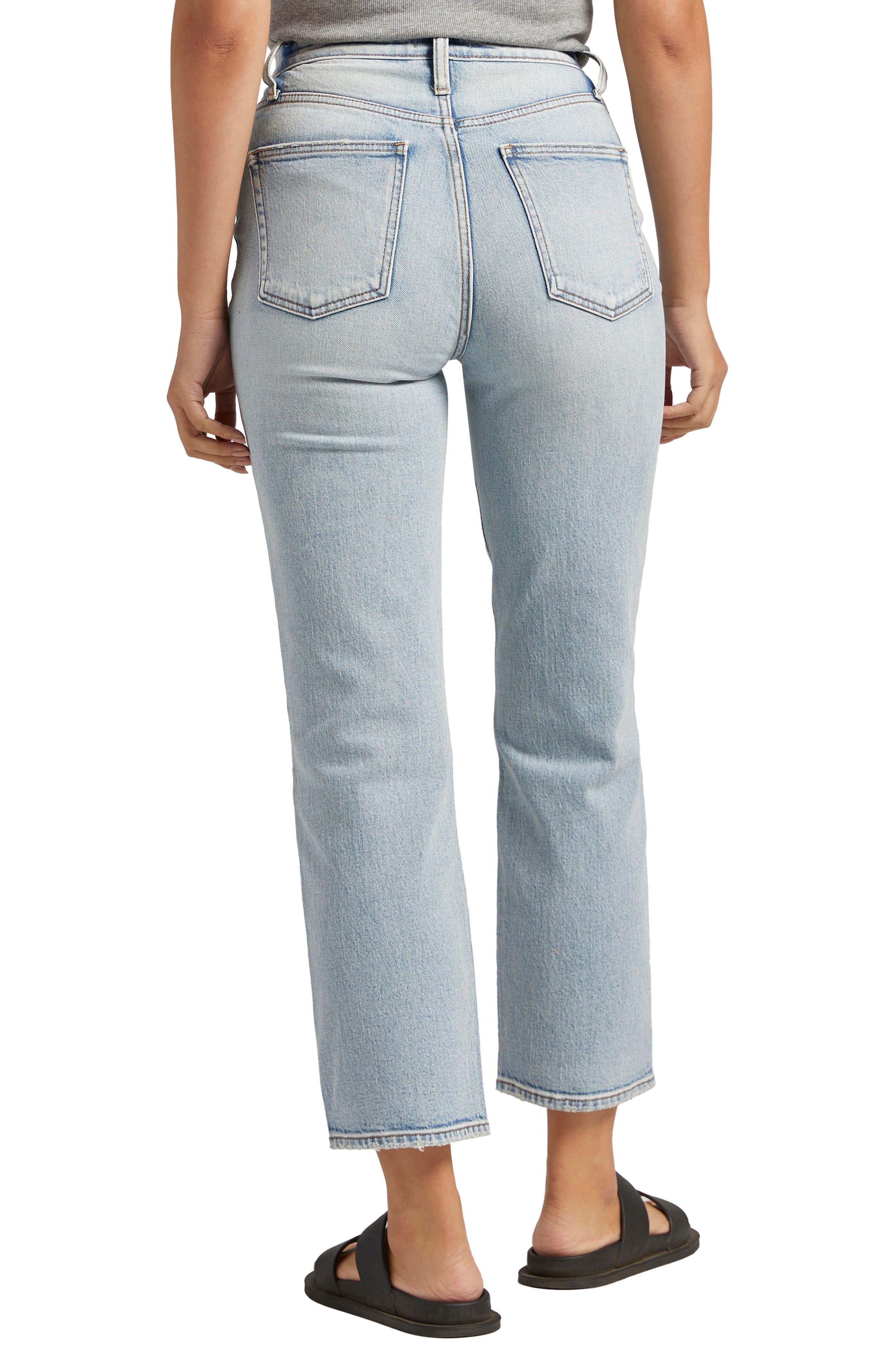 Silver Jeans Co. Highly Desirable Exposed Zip High Waist Straight Leg ...