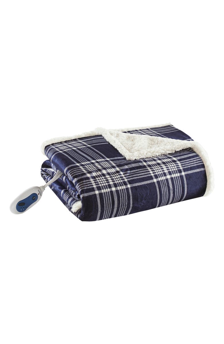 JLA Home Woolrich Leeds Oversized Plaid Heated Throw - 60" x 70 ...