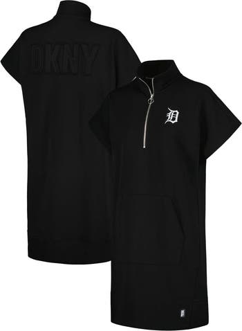 DKNY SPORT Women's DKNY Sport Black Detroit Tigers Emily Quarter-Zip ...
