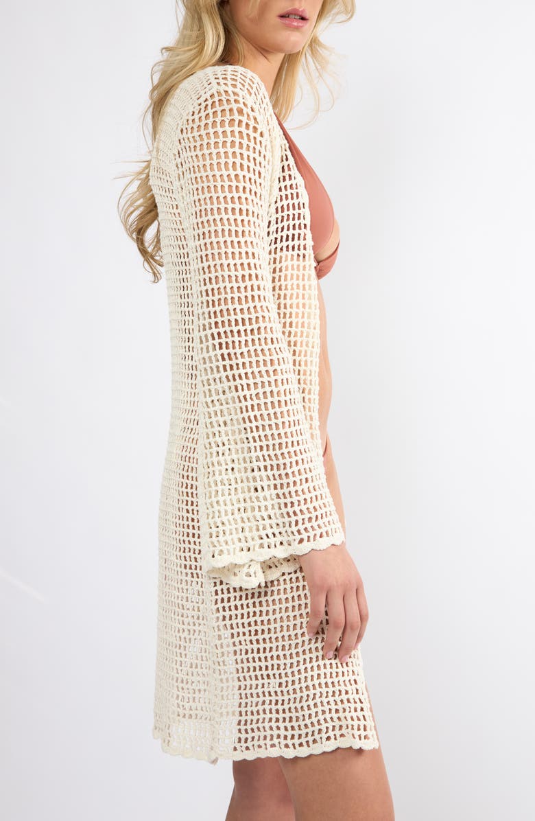 Viens Avec Moi Long Sleeve Cotton Crochet Cover-Up | Nordstromrack