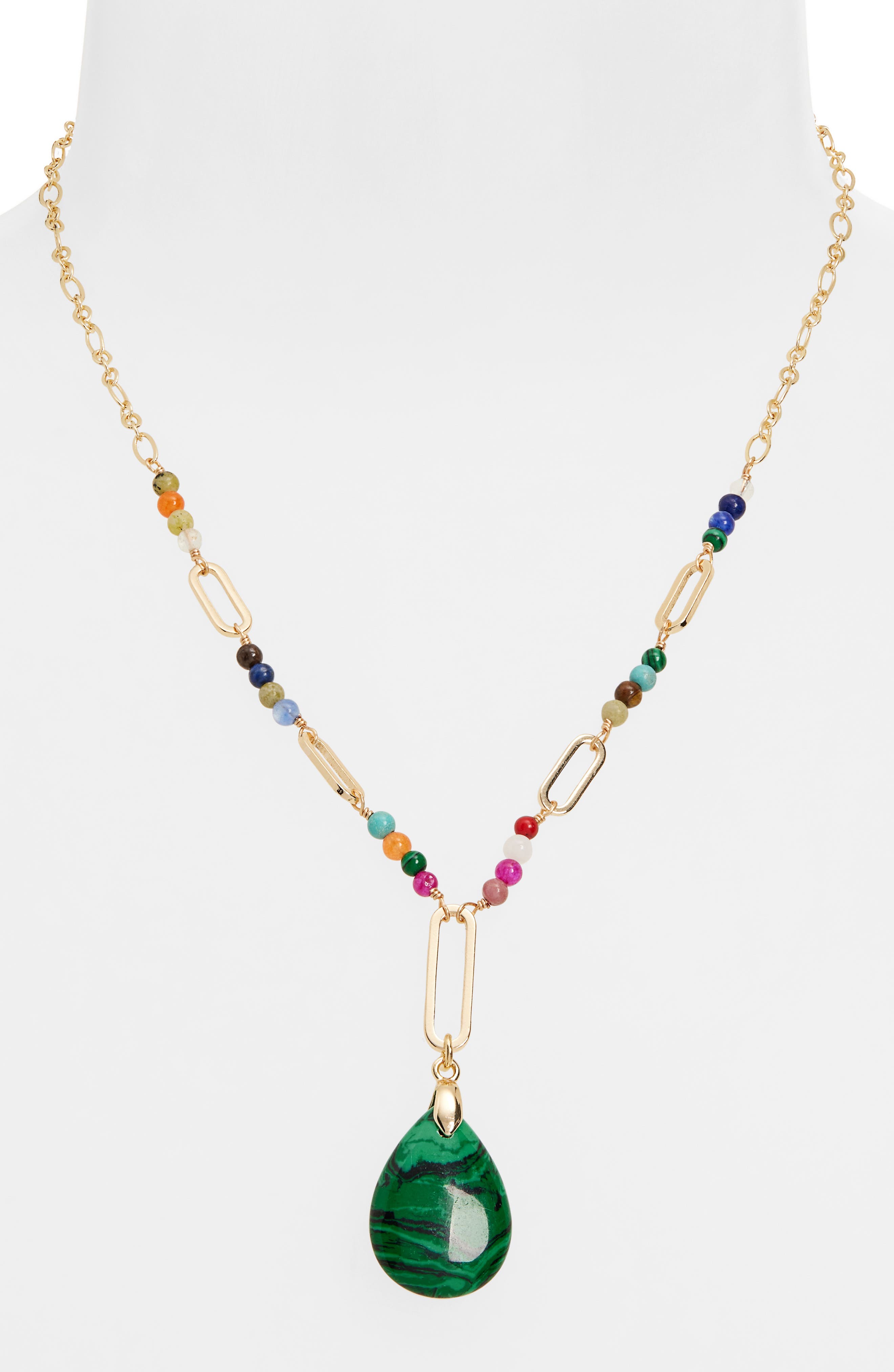 Panacea Malachite Teardrop Pendant Necklace | Nordstromrack