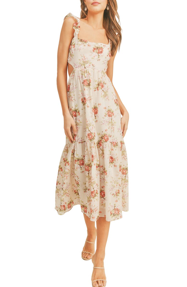 Lush Floral Back Cutout Maxi Dress | Nordstromrack