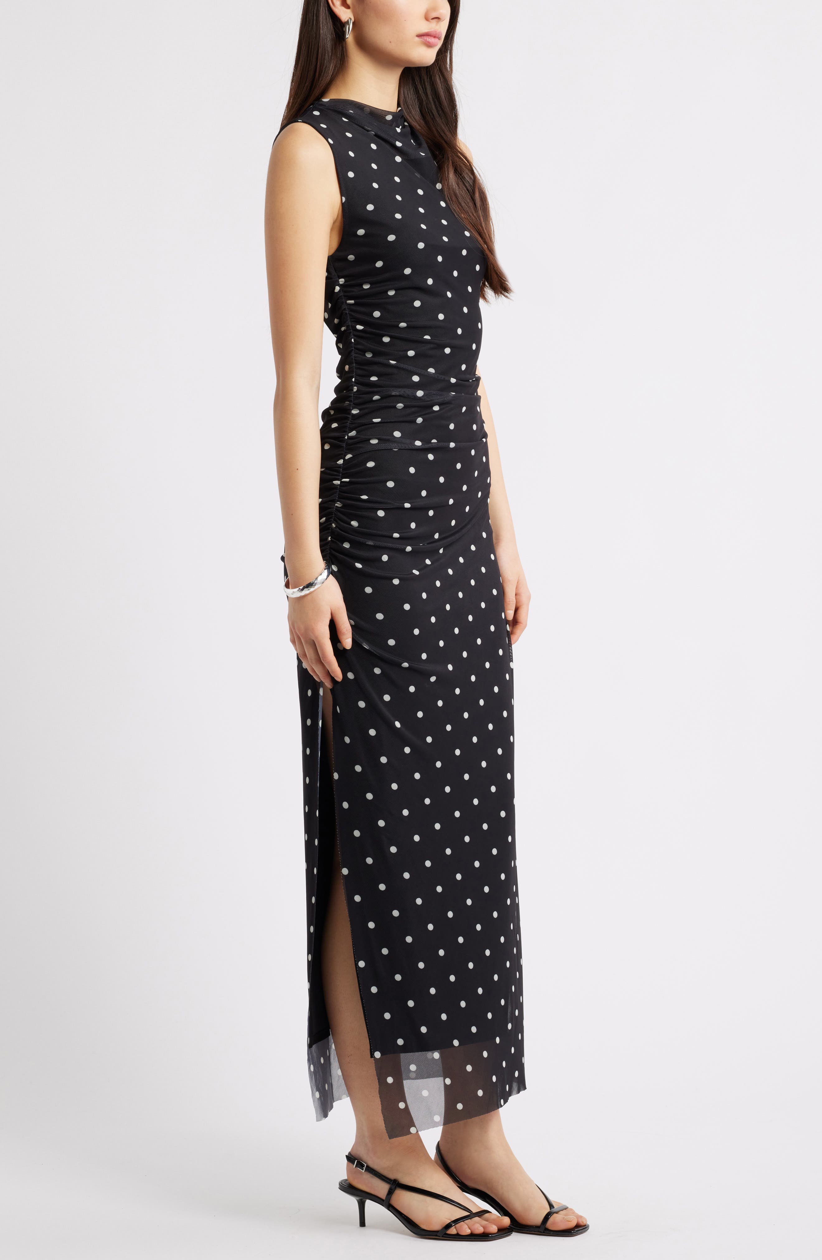 Open Edit Mesh Body-Con Maxi Dress | Nordstrom