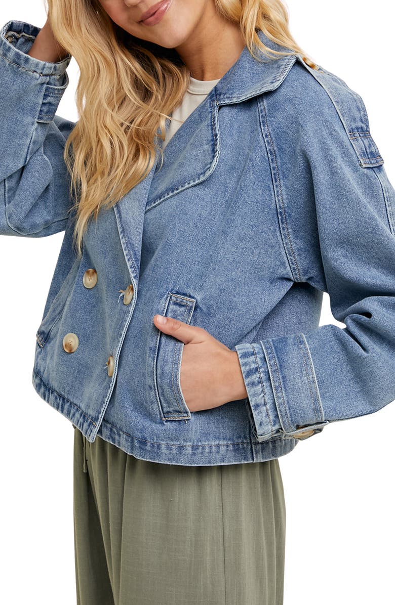 WISHLIST Double Breasted Denim Jacket | Nordstromrack