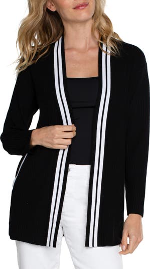 Liverpool Los Angeles Tipped Open Front Cardigan | Nordstrom