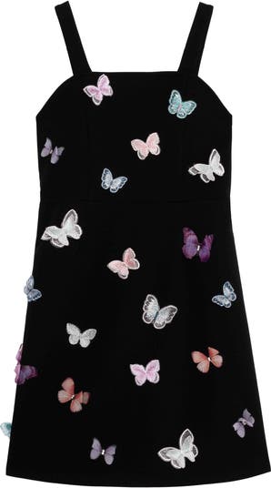 Speechless Kids' Butterfly Appliqué Scuba Dress | Nordstromrack