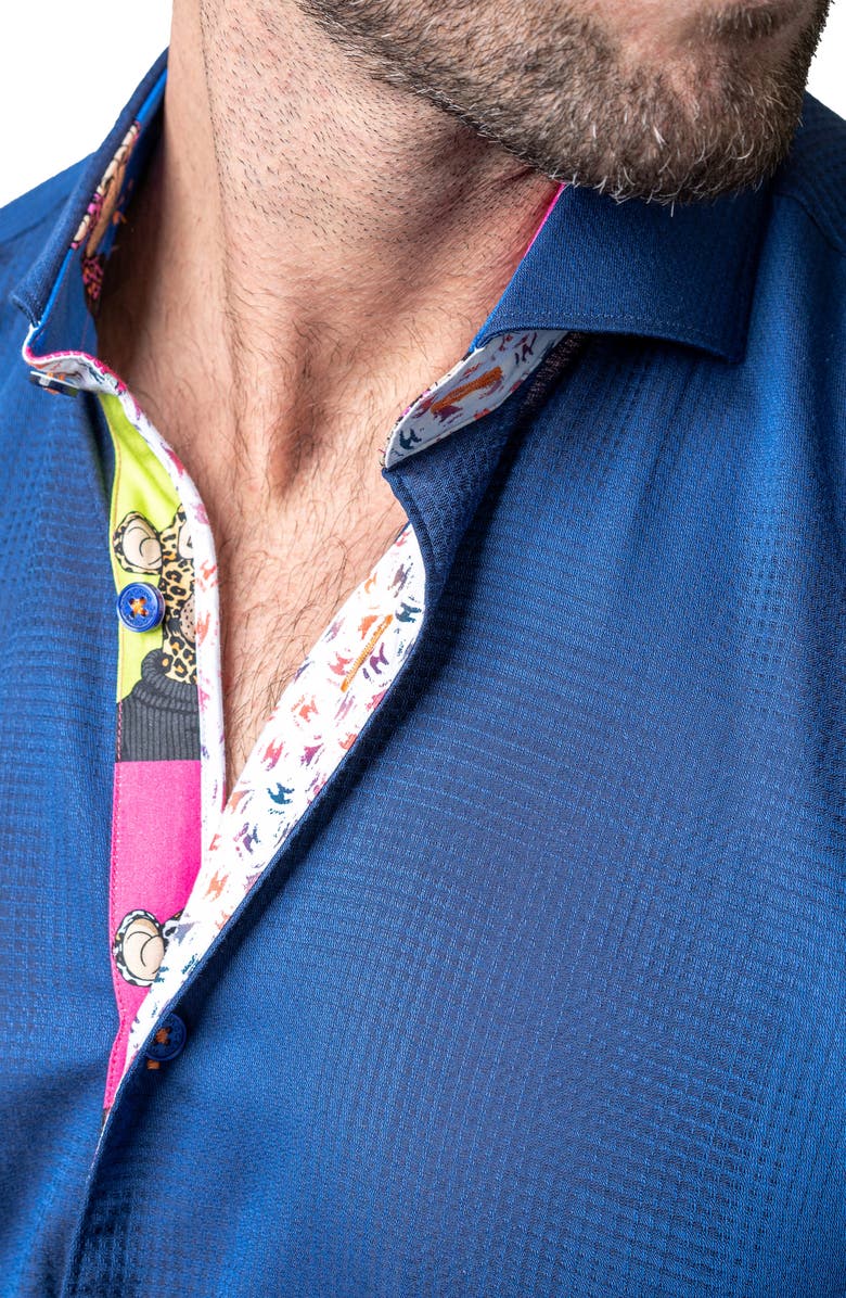 Maceoo Einstein Gitmo Blue Cotton Button-Up Shirt | Nordstromrack