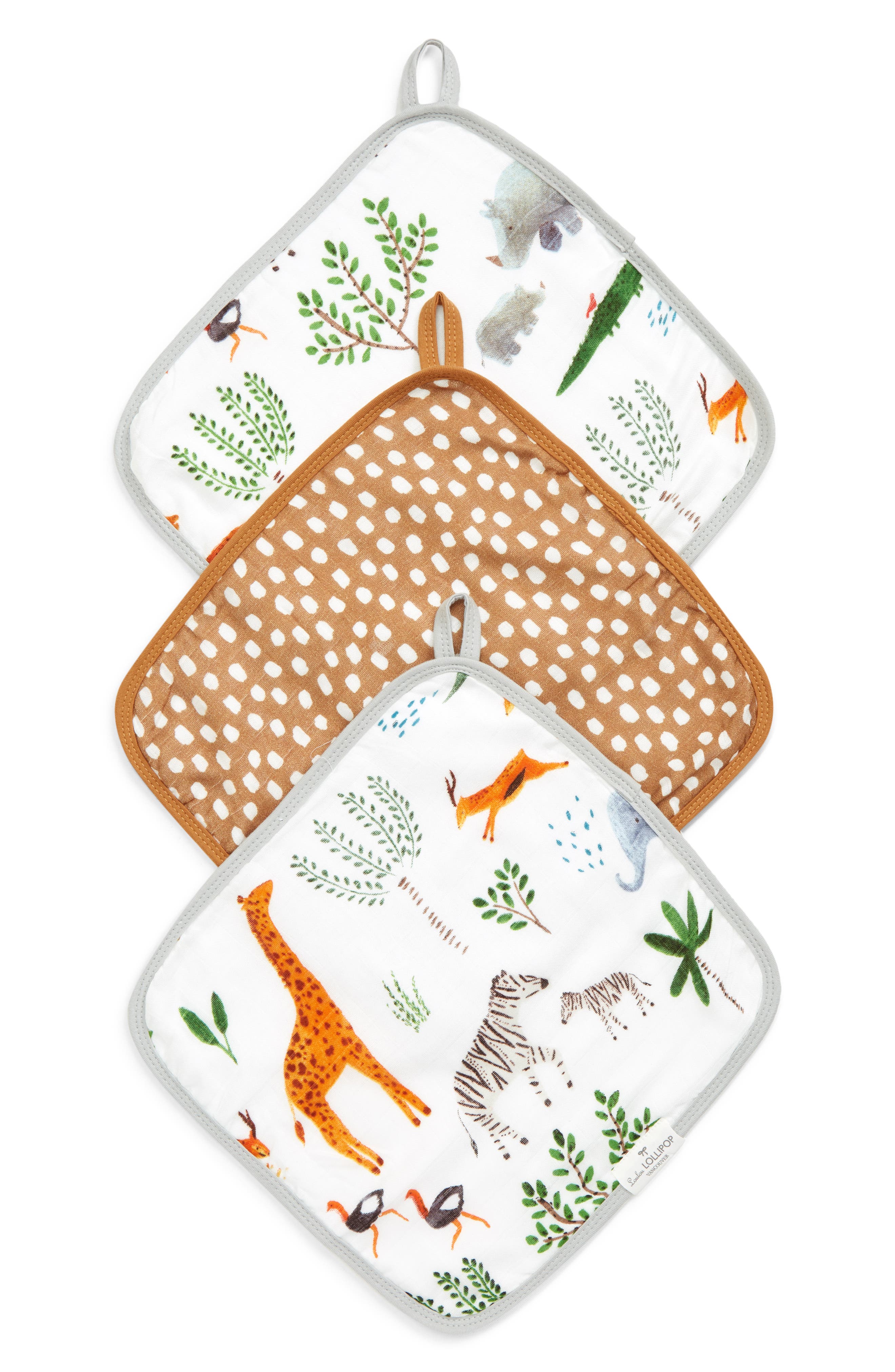 Loulou Lollipop Deluxe Pack of 3 Washcloths | Nordstrom