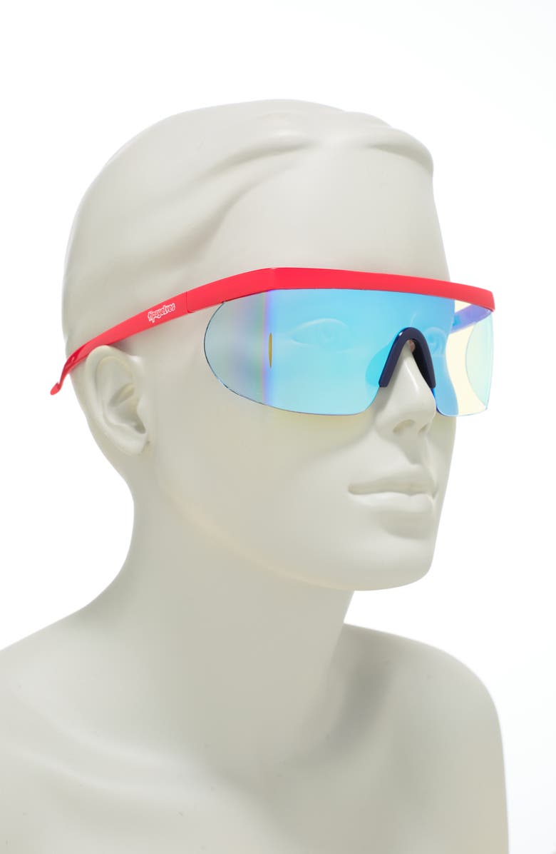 TIPSY ELVES Red & Blue Frame 50mm Oversized Sunglasses | Nordstromrack