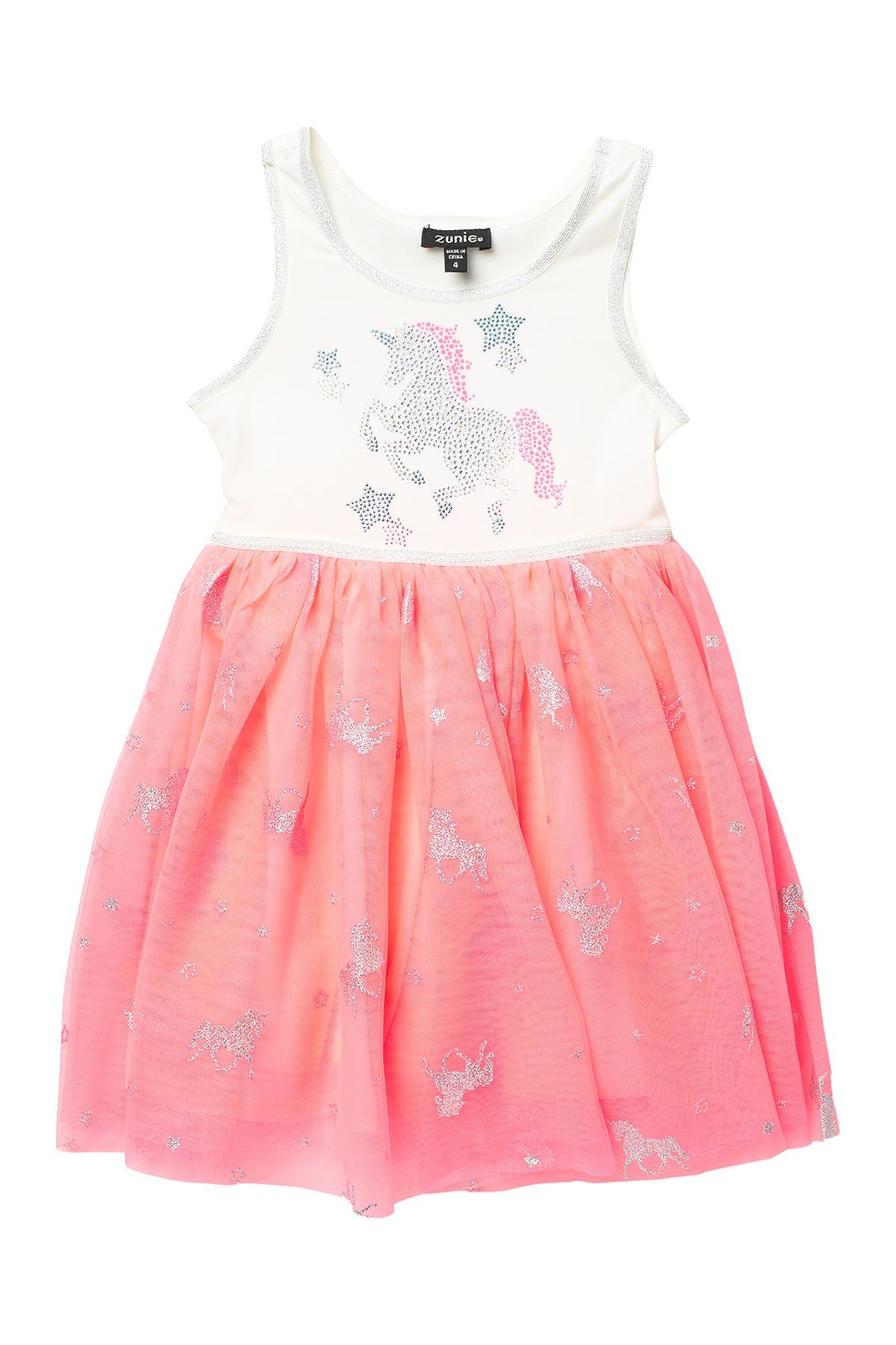Zunie Unicorn Stud Tulle Skirt Dress | Nordstromrack
