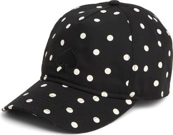 Kate Spade New York spade embroidered polka dot baseball cap ...