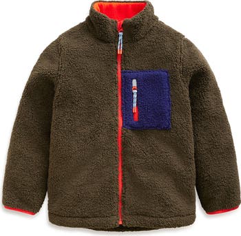 Mini Boden Kids' Windproof Fleece Zip-Up Jacket | Nordstrom