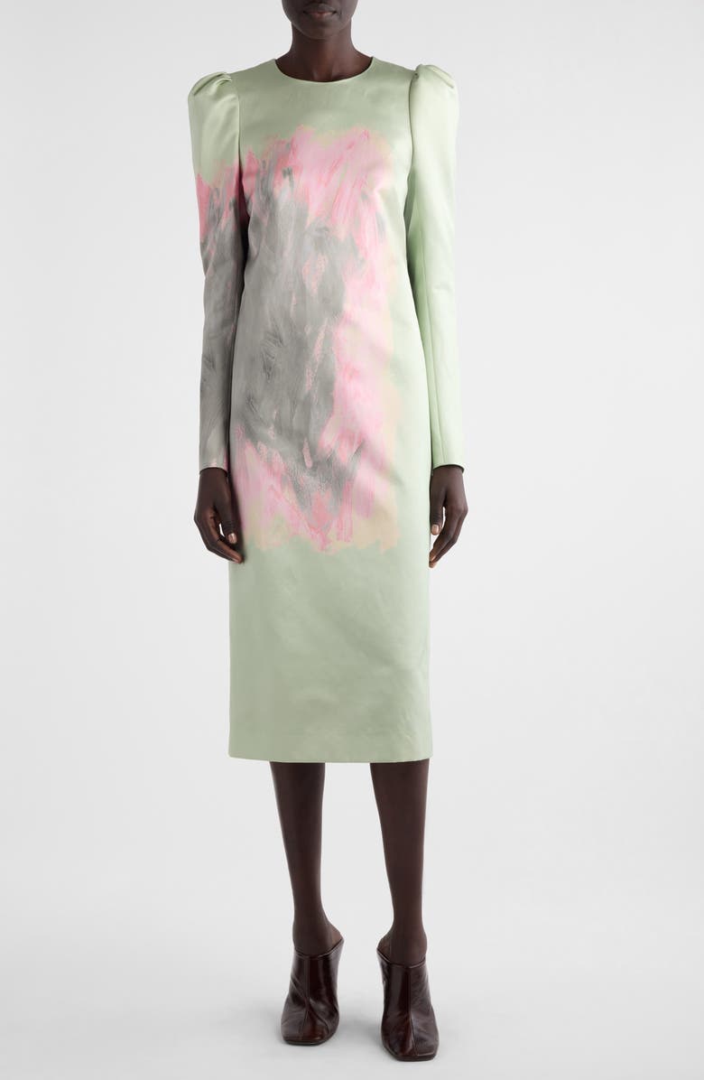 Dries Van Noten Duffy Brushstroke Print Long Sleeve Cotton & Silk ...