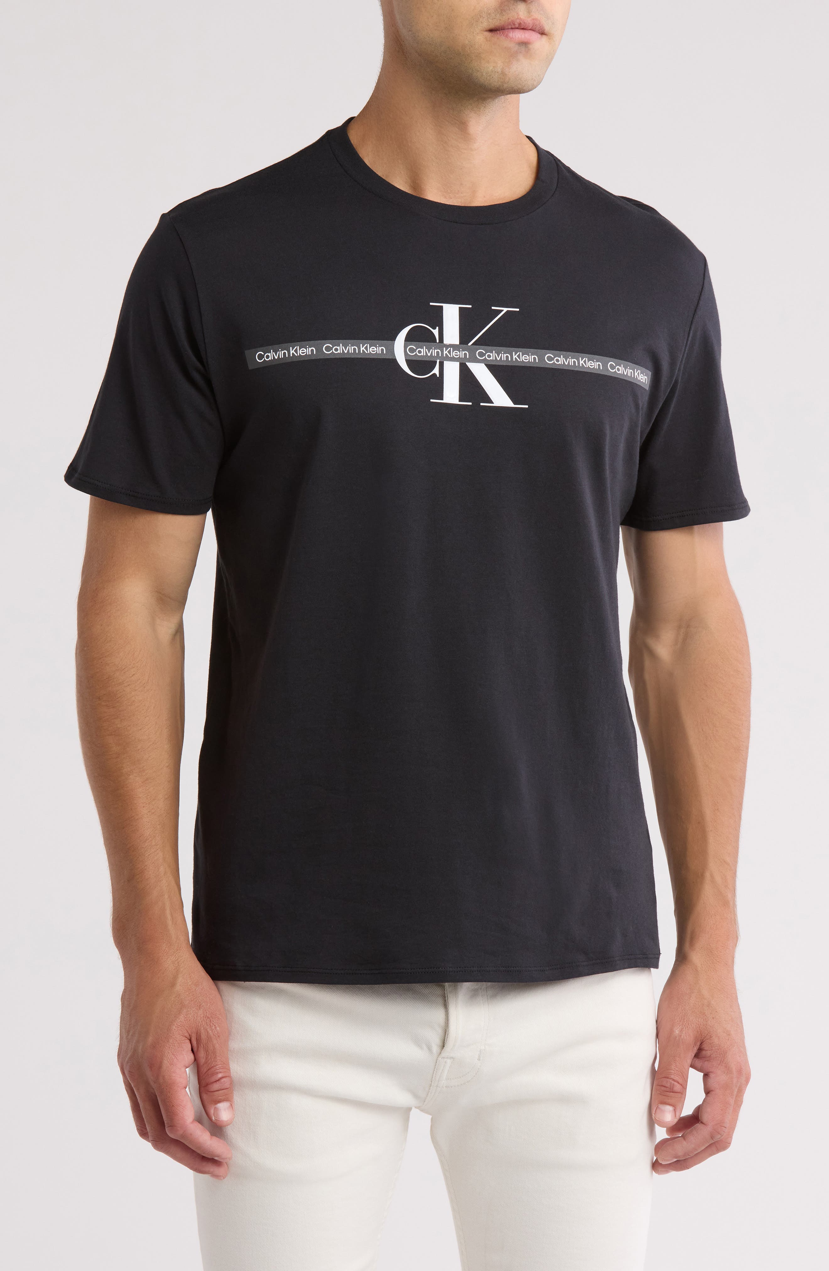 Calvin Klein Repeat Tape Layer Logo Graphic T-Shirt | Nordstromrack