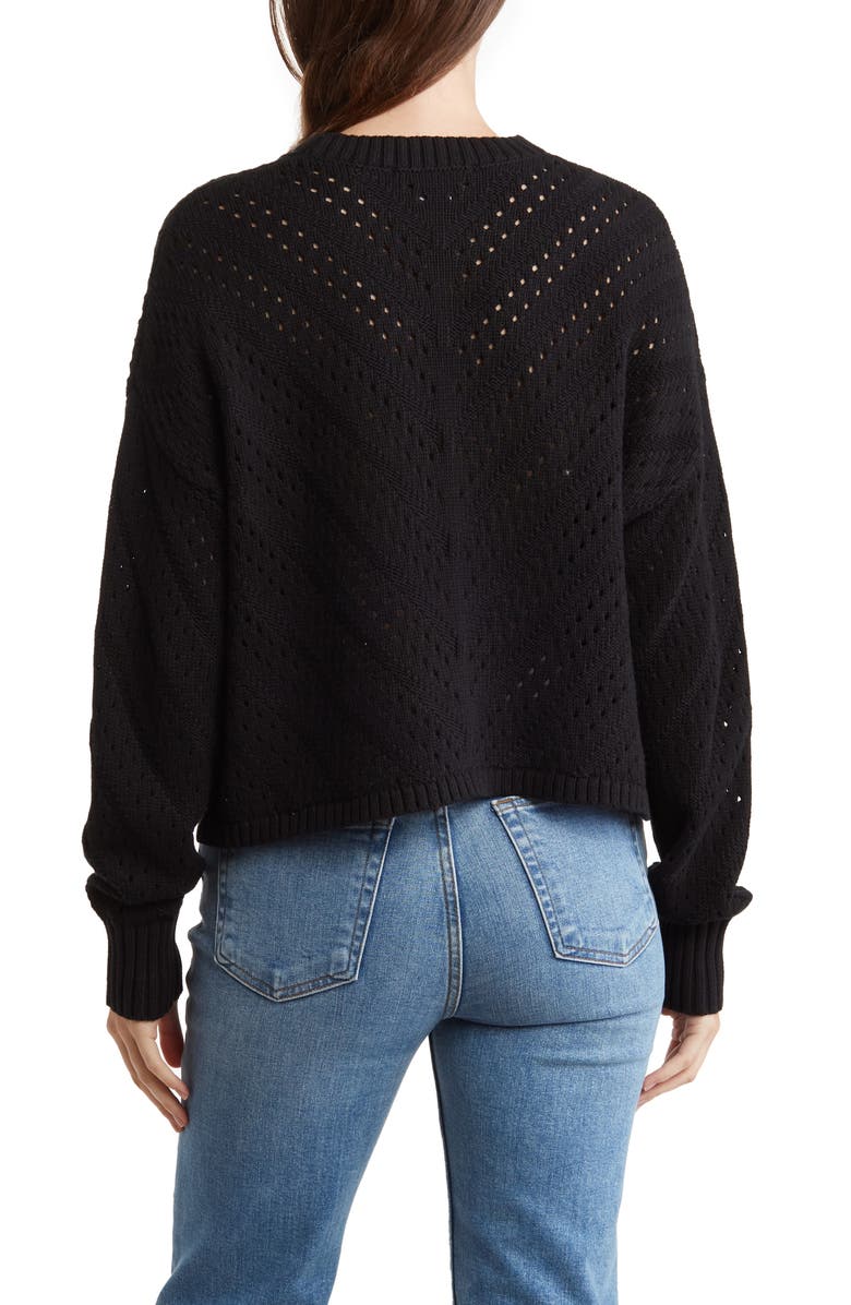 French Connection Mozart Chevron Cotton Sweater | Nordstromrack