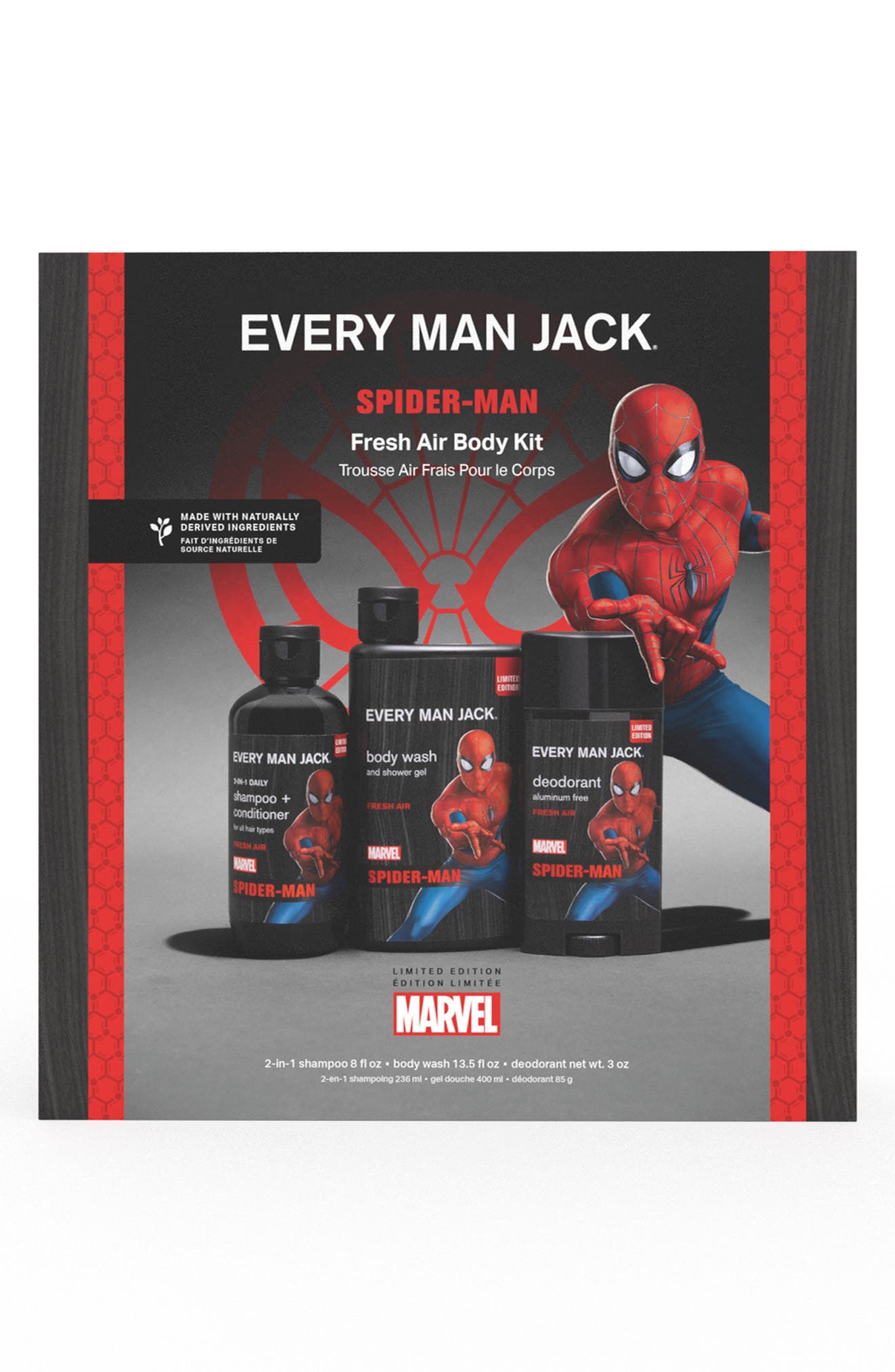 EVERY MAN JACK EMJ Marvel® Spider-Man Fresh Scent Body Kit | Nordstromrack