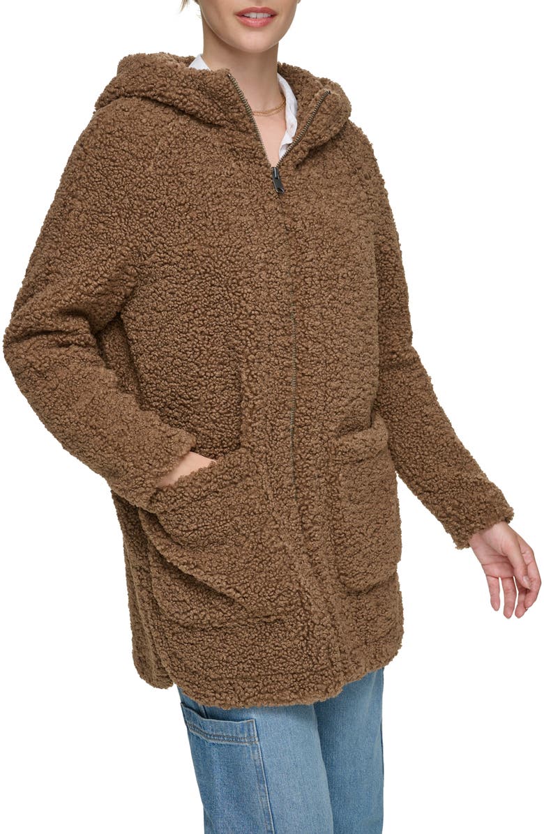 Andrew Marc Seneca Faux Shearling Hooded Jacket | Nordstromrack