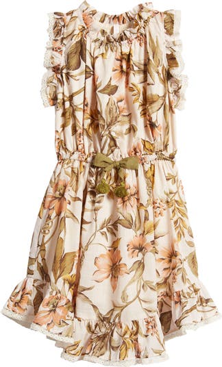 Zimmermann Kids' Anneke Print Flounce Cotton Dress | Nordstrom