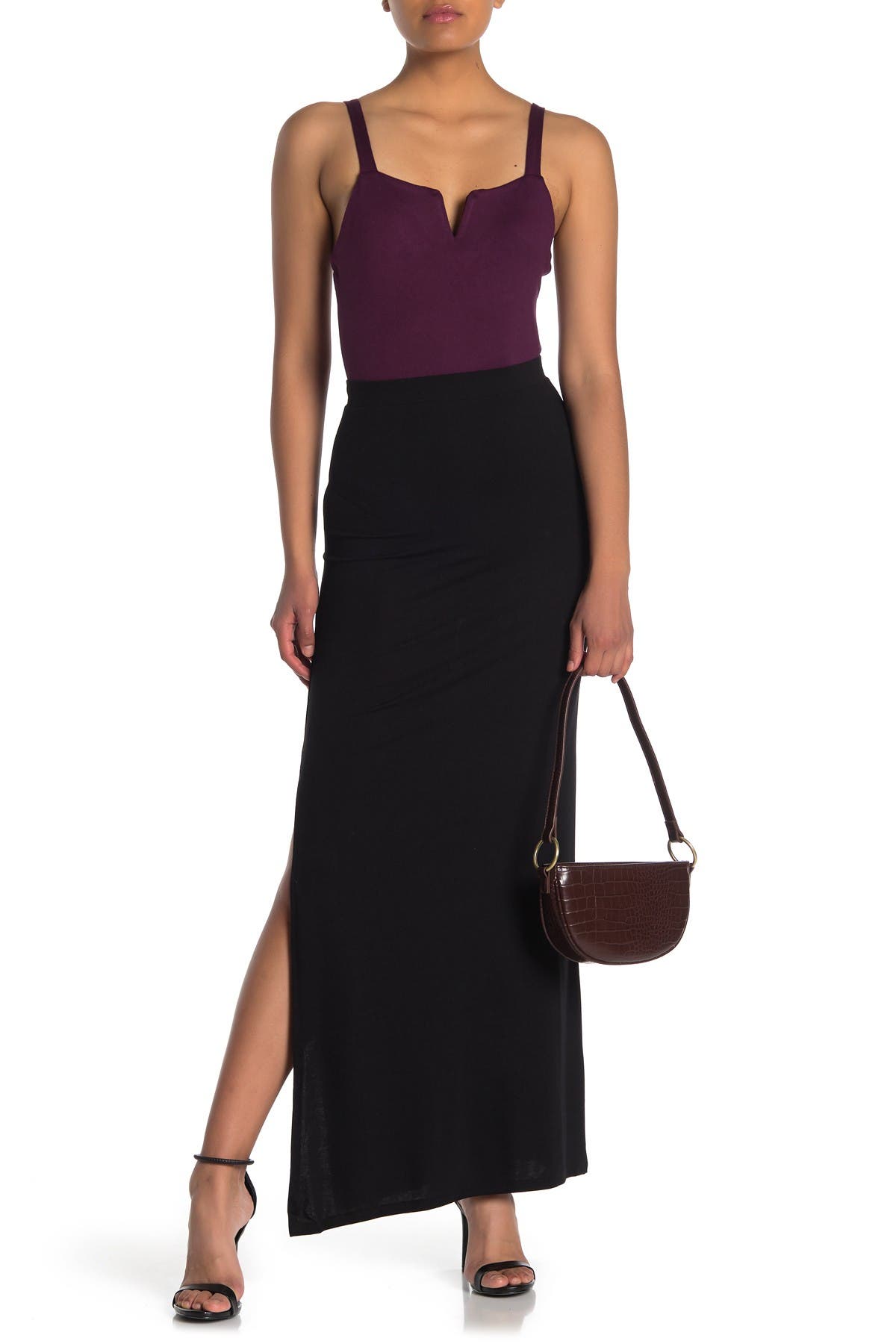 Know One Cares Side Slit Maxi Skirt | Nordstromrack