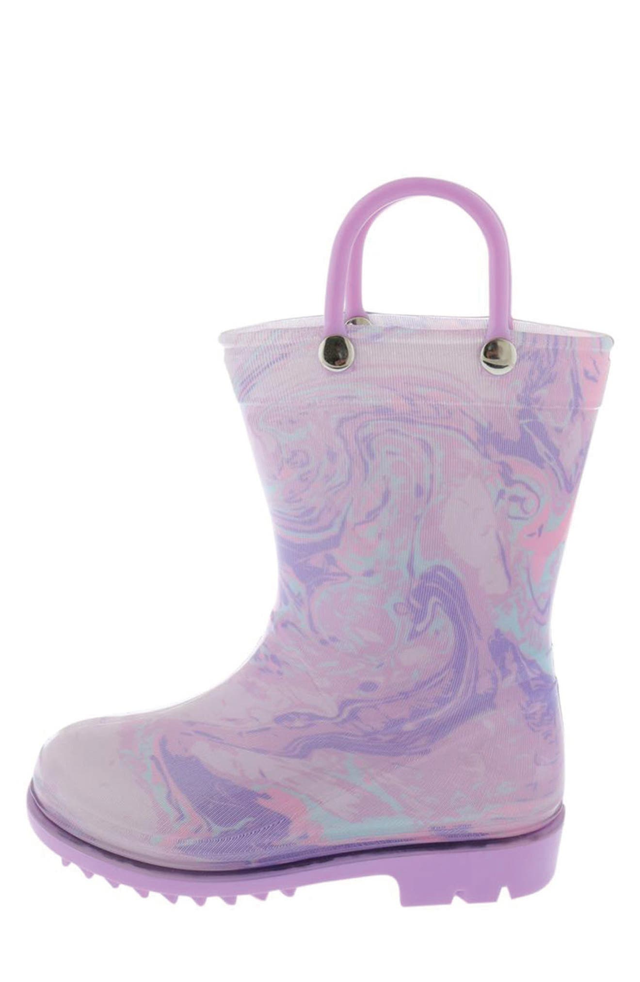 Capelli New York Shiny Marble Rain Boot | Nordstromrack