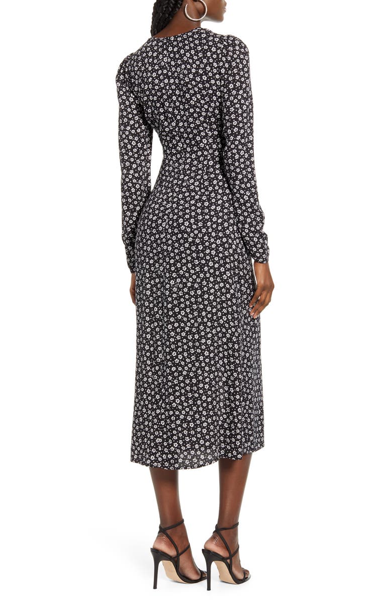 AFRM Madsen Ruched Long Sleeve Midi Dress | Nordstromrack