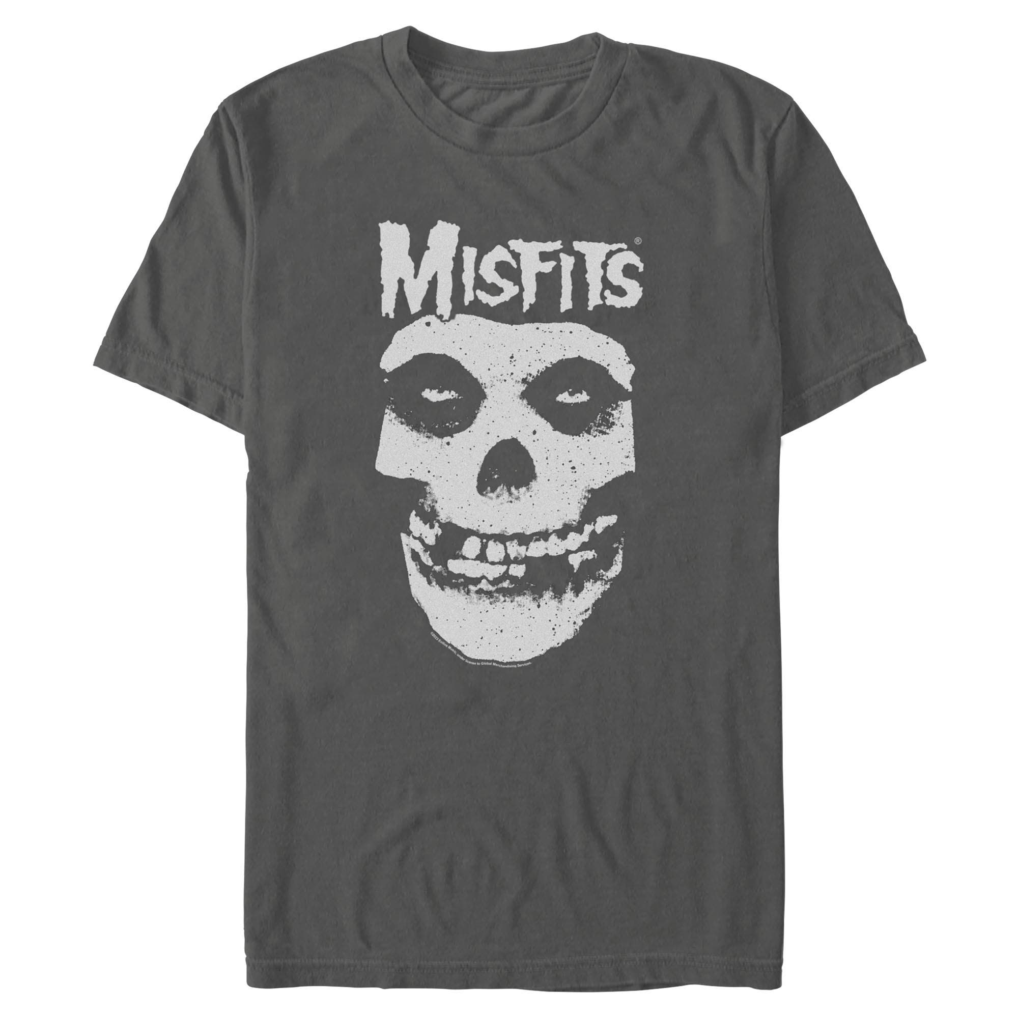 Misfits Men's Misfits Classic Fiend Skull Logo Distressed Graphic T ...